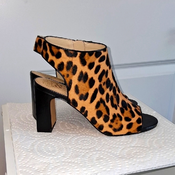 Vince Camuto | Shoes | Leopard Print Peep Toe Heels | Poshmark
